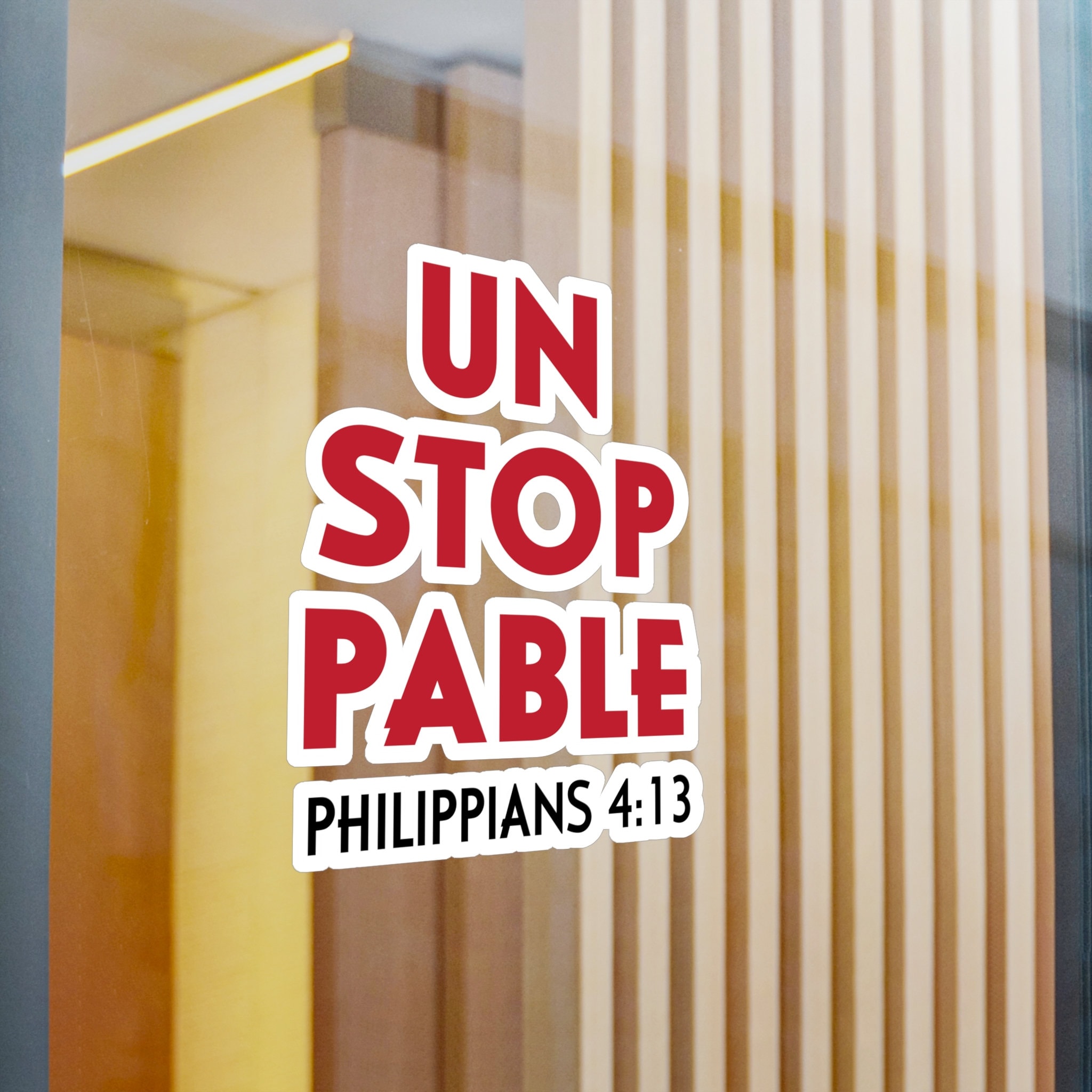 Christian Bible Verse Decal Unstoppable Sticker Kiss-cut Vinyl - Etsy