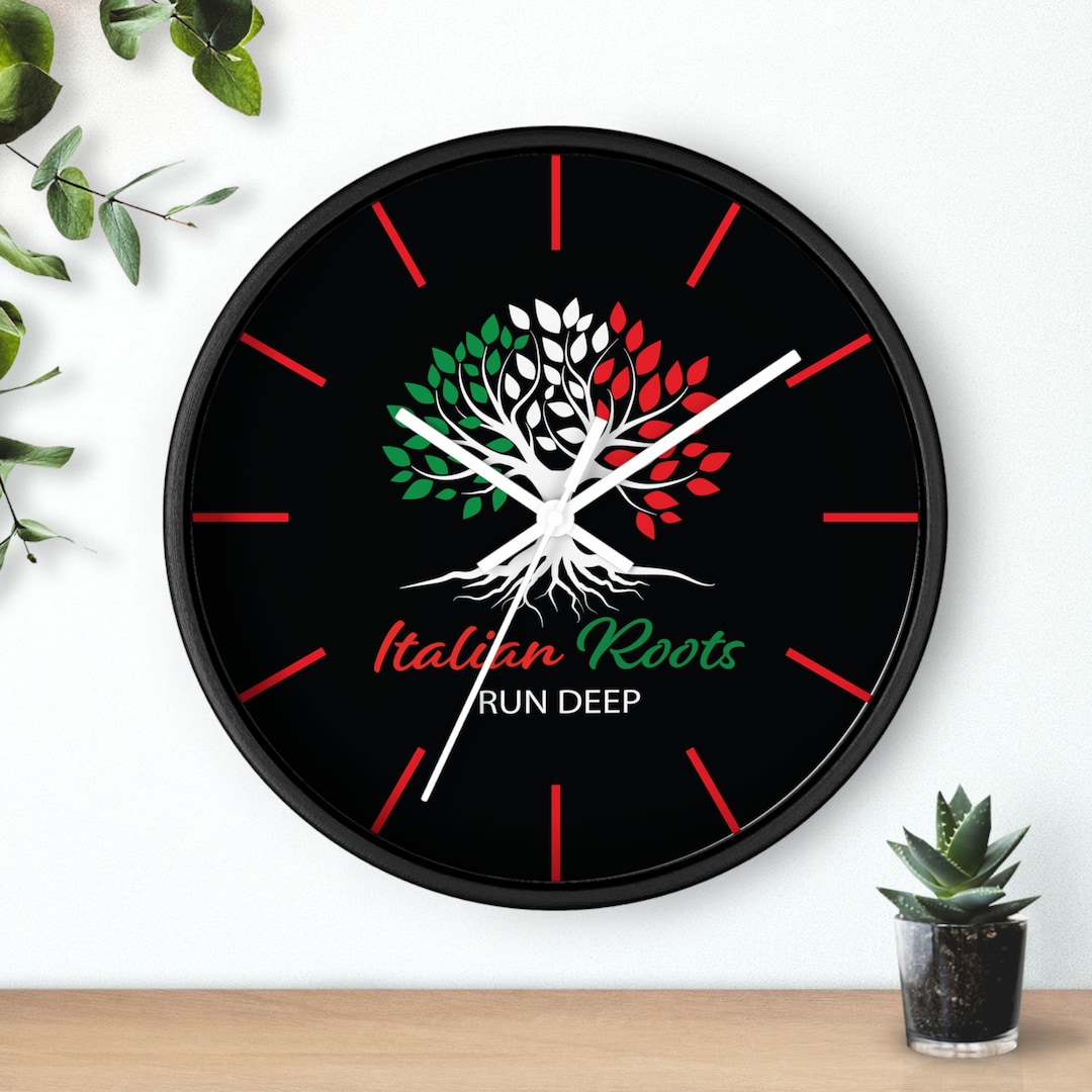 Italian Clock, Italian Roots Clock, Italian Flag, Italian Family Tree ...