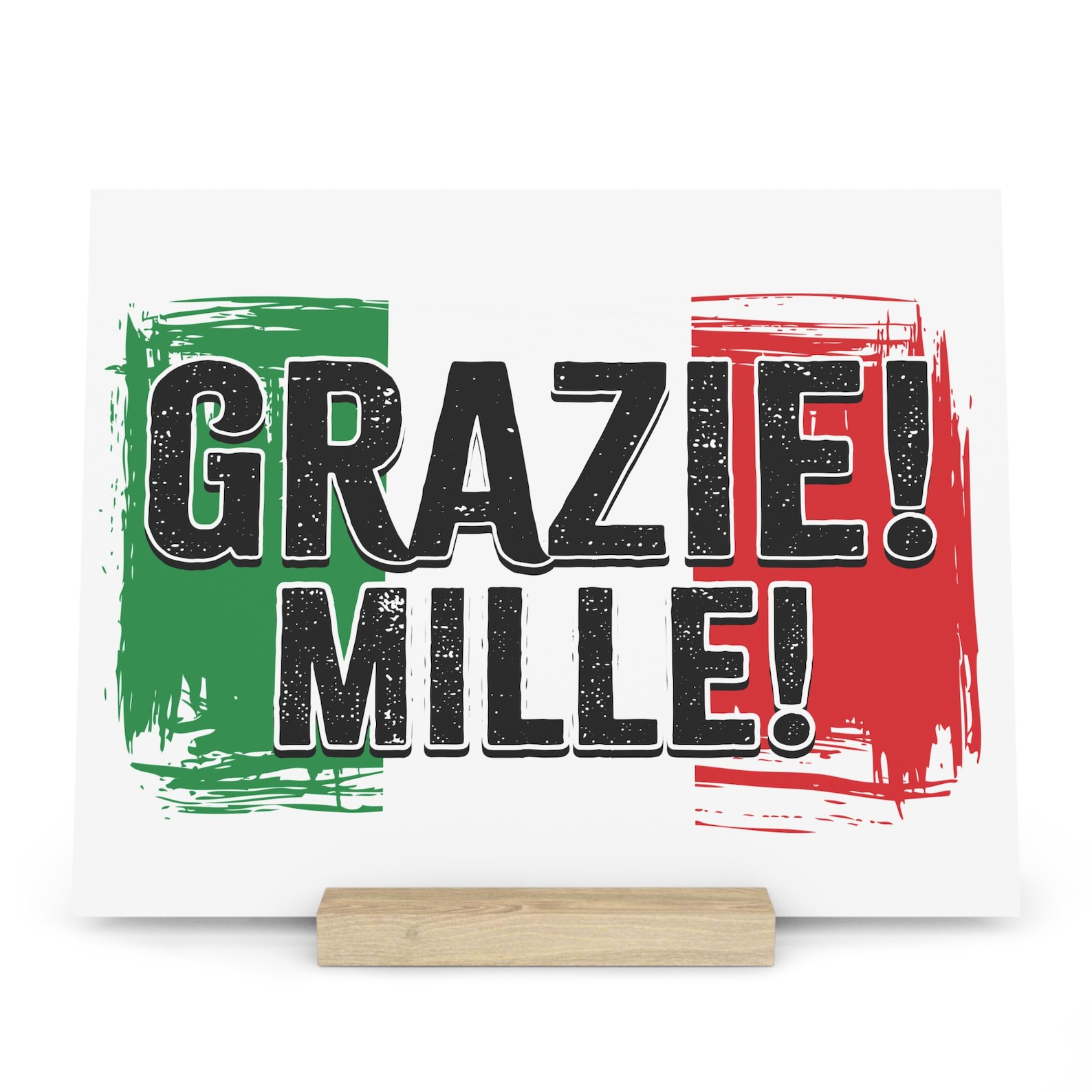 Grazie Mille Italian Wood Sign: Italy Home Decor With Stand - Etsy