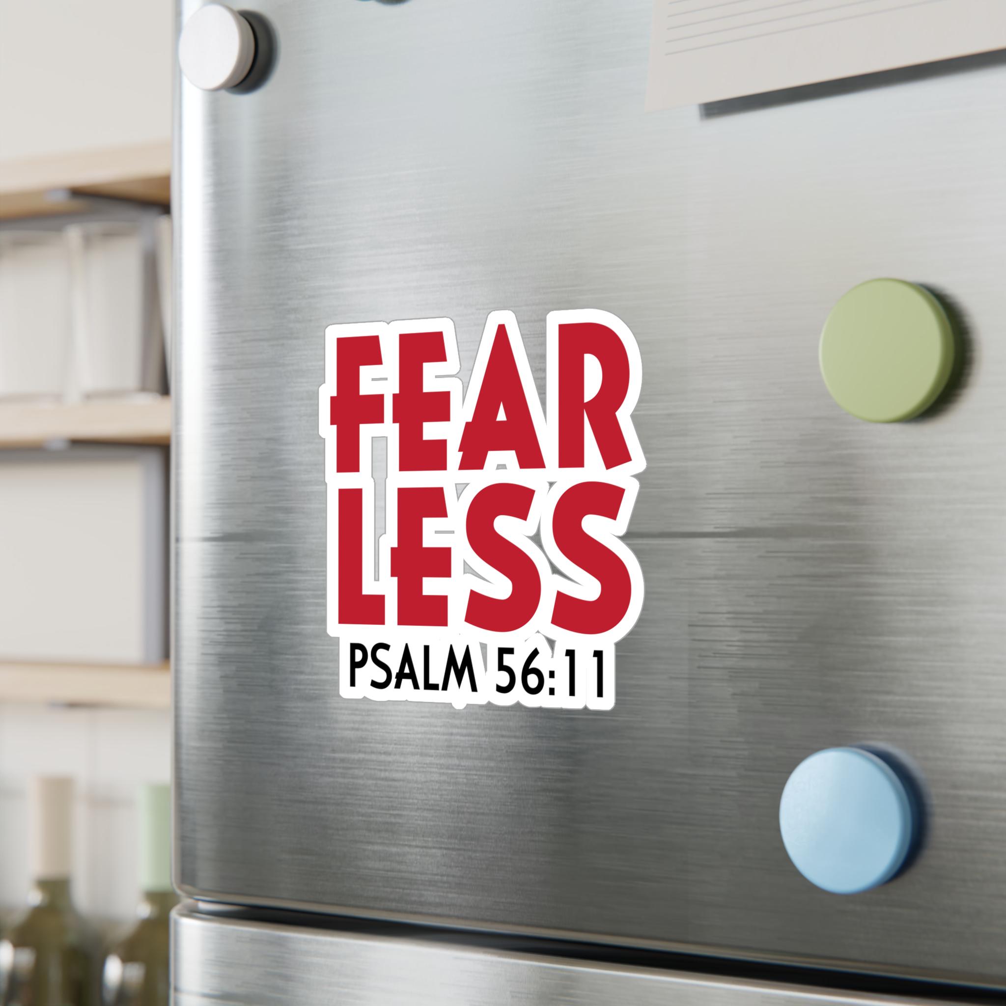 Fearless Bible Verse Sticker: Christian Decal for Laptop, Water Bottle ...