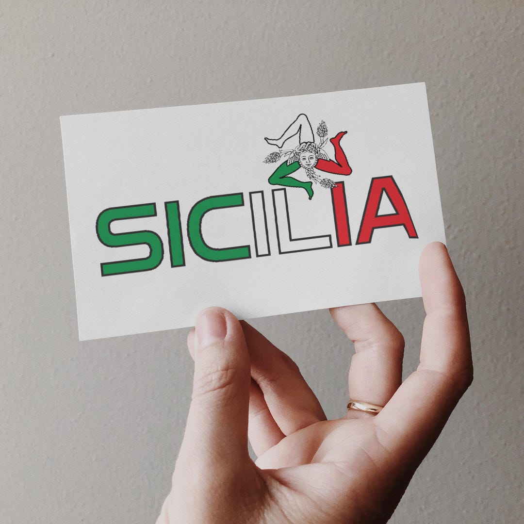 Sicilian Trinacria Art: Sicilia Italian Flag (digital Download) - Etsy