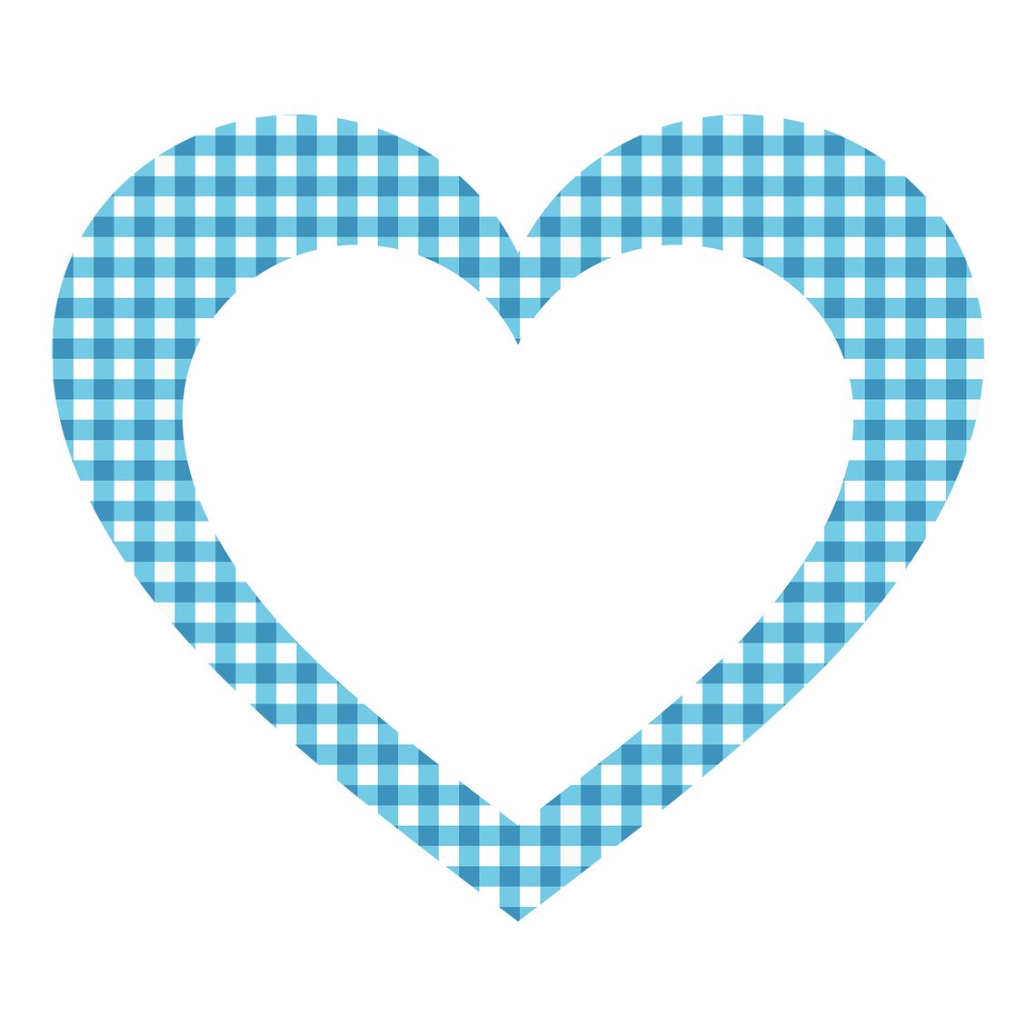 Heart, SVG, PNG, Instant Download, Blue Checkered, Blue Heart, Checker ...