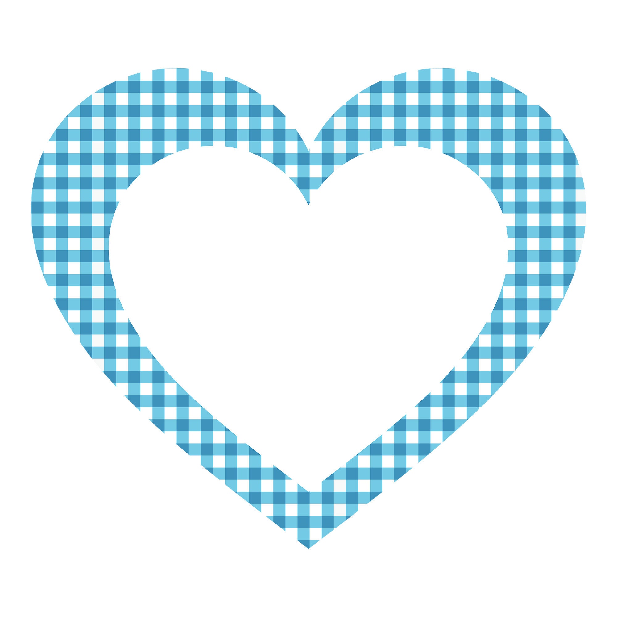 Heart, SVG, PNG, Instant Download, Blue Checkered, Blue Heart, Checker ...