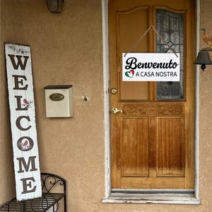 Italian Welcome Sign, Italian Home Decor, Benvenuto Italian Wood Sign ...