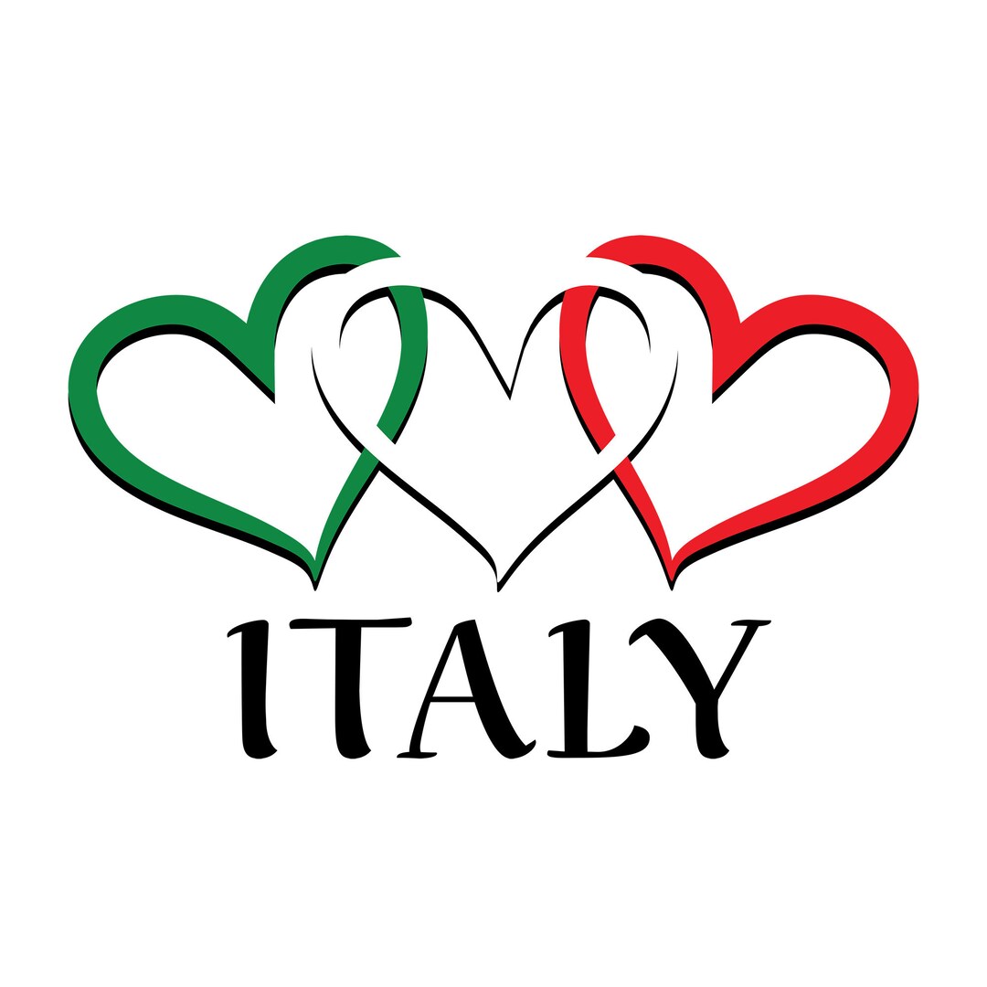 Italian Flag Three Heart Download Italy Flag Triple Heart for Stickers ...