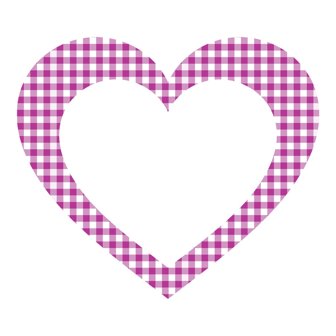 Heart, SVG, PNG, Instant Download, Pink Checkered, Pink Heart, Checker ...