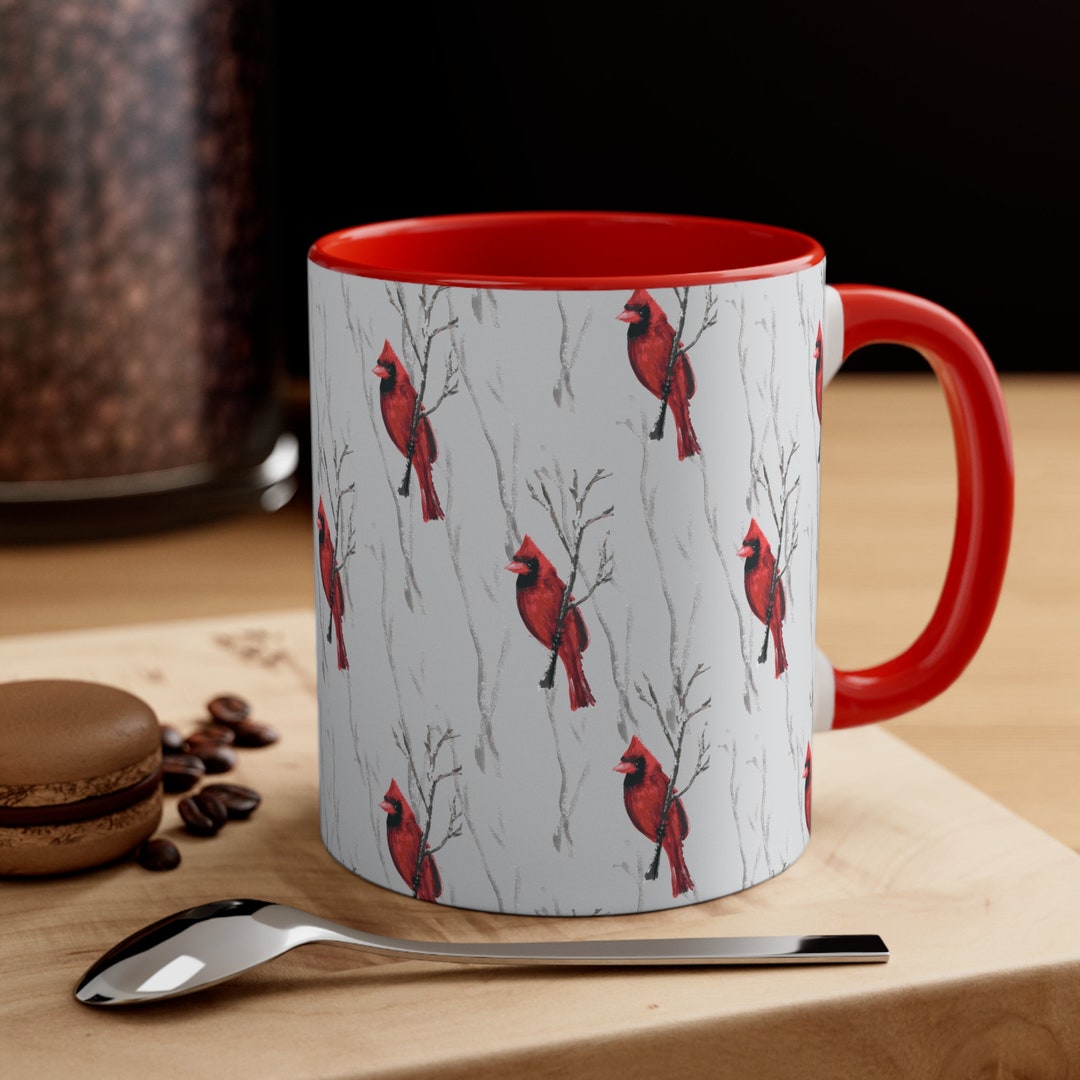 Cardinal Coffee Mug Red Cardinal Coffee Cup 11oz Office Mug - Etsy