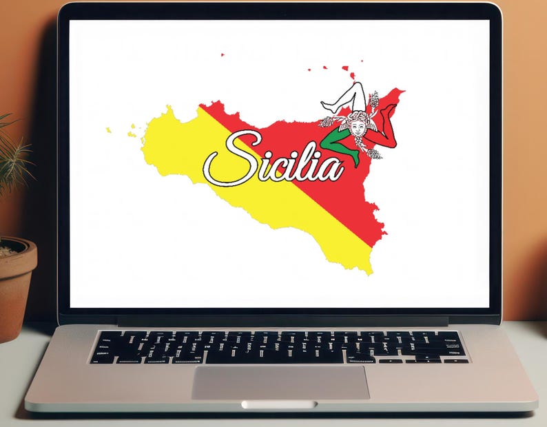Sicilia Digital Art, Italian Download, Sicily, Italian Flag, Sicilian ...