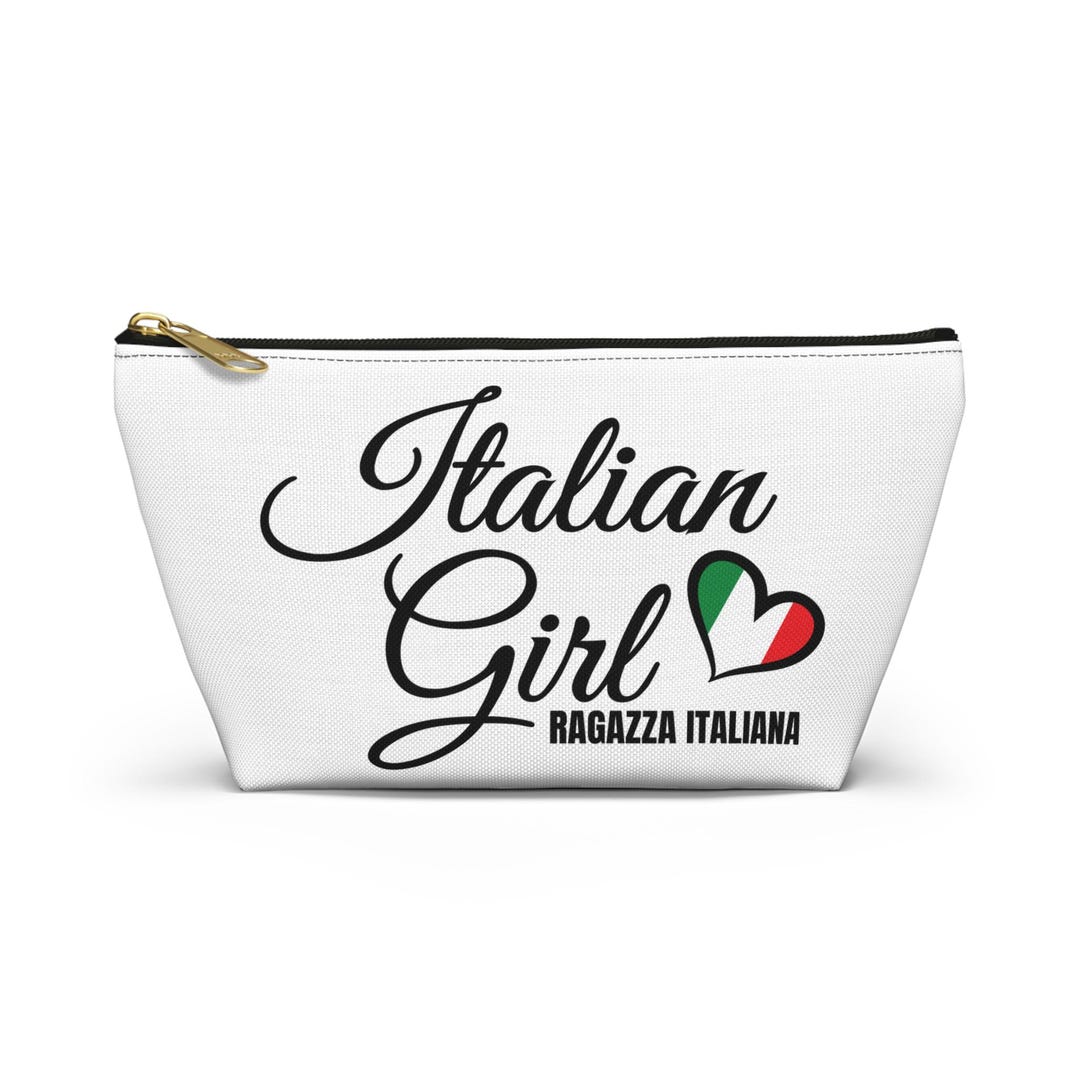 Personalized Italian Girl Travel Pouch: Ragazza Italiana Makeup Bag - Etsy