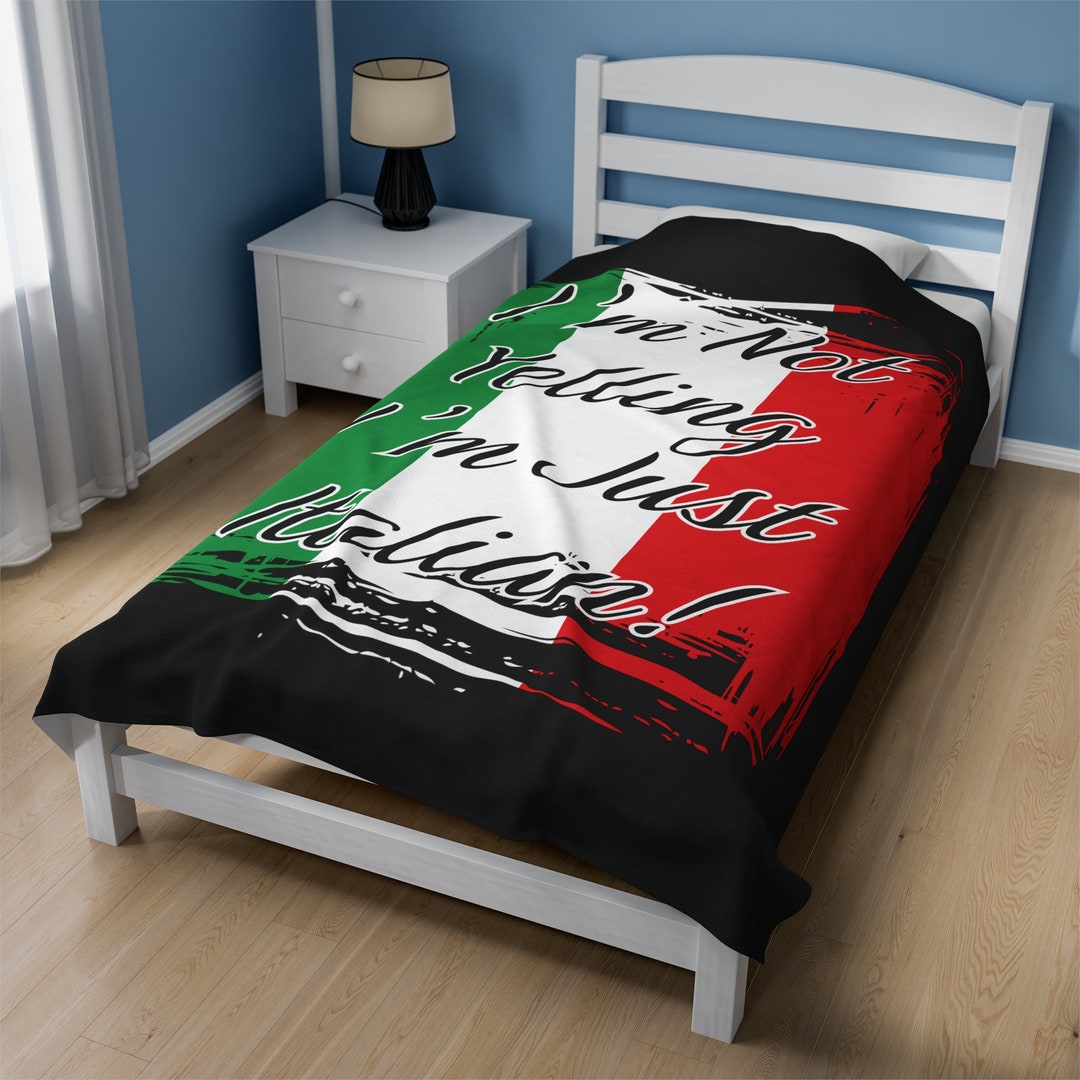 Funny Italian Blanket: I'm Not Yelling - Italian Flag Throw - Etsy