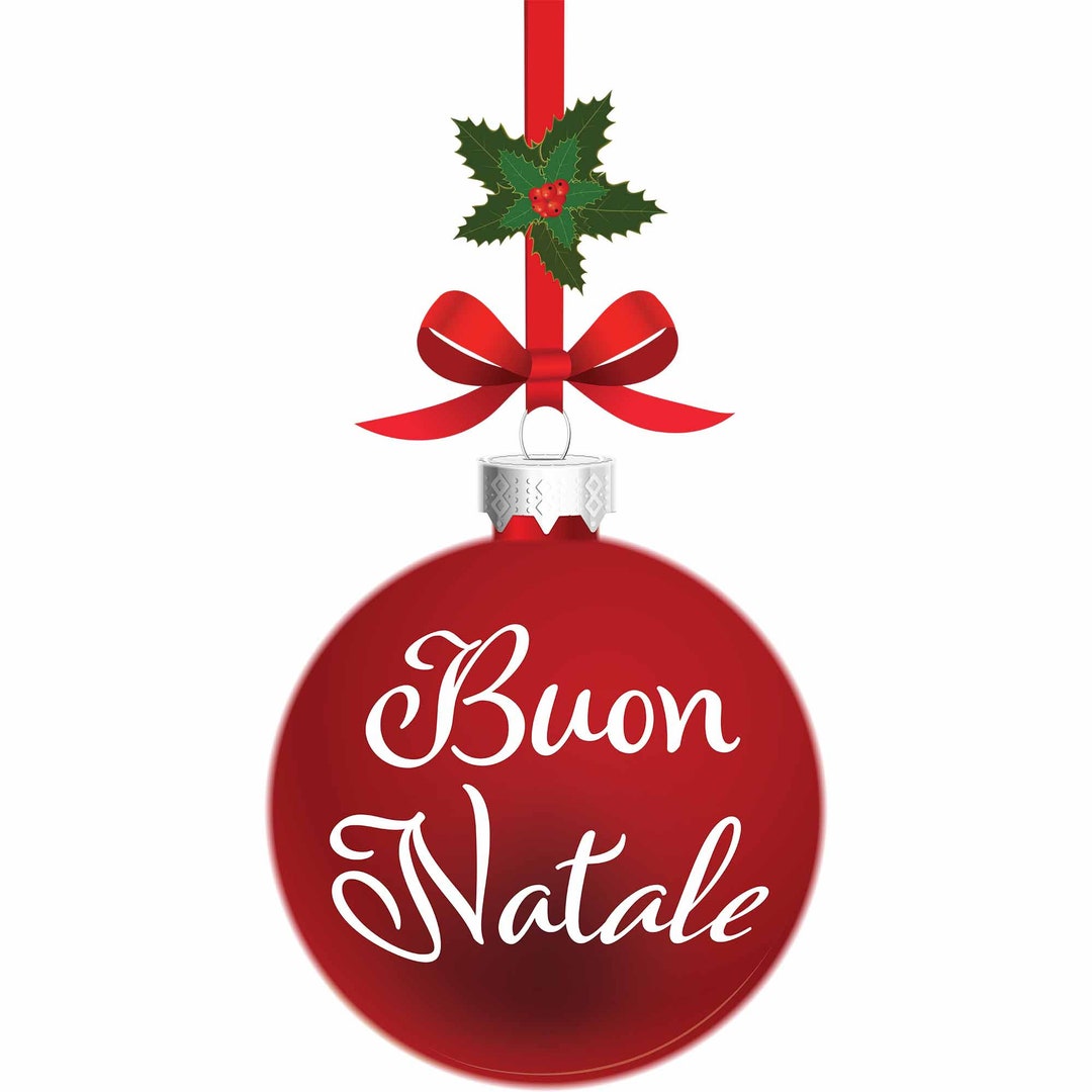 Italian Buon Natale Ornament, Instant Download, Use for Christmas Card ...