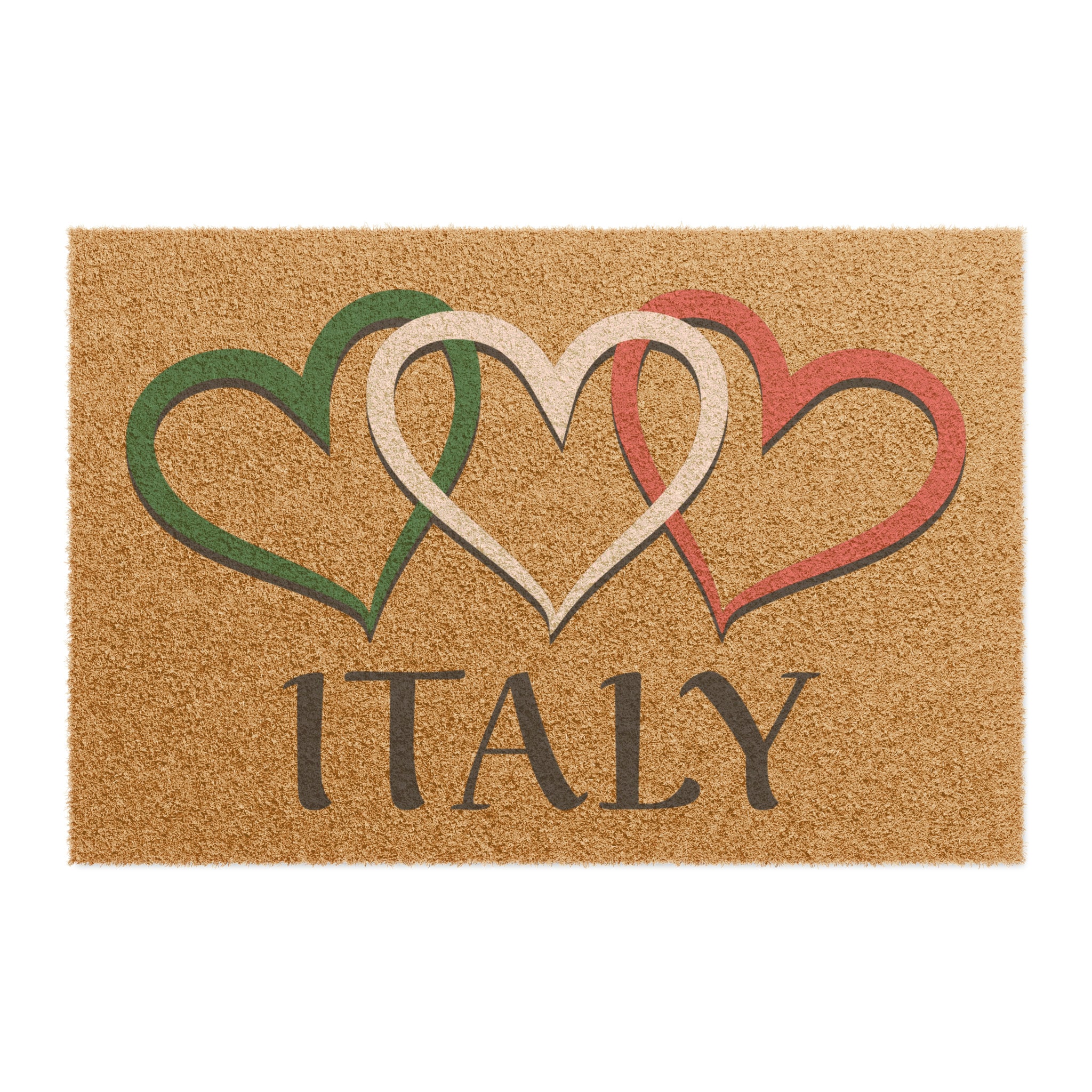 Italian Door Mat, Italy Triple Heart Italian Rug, Italy Doormat ...