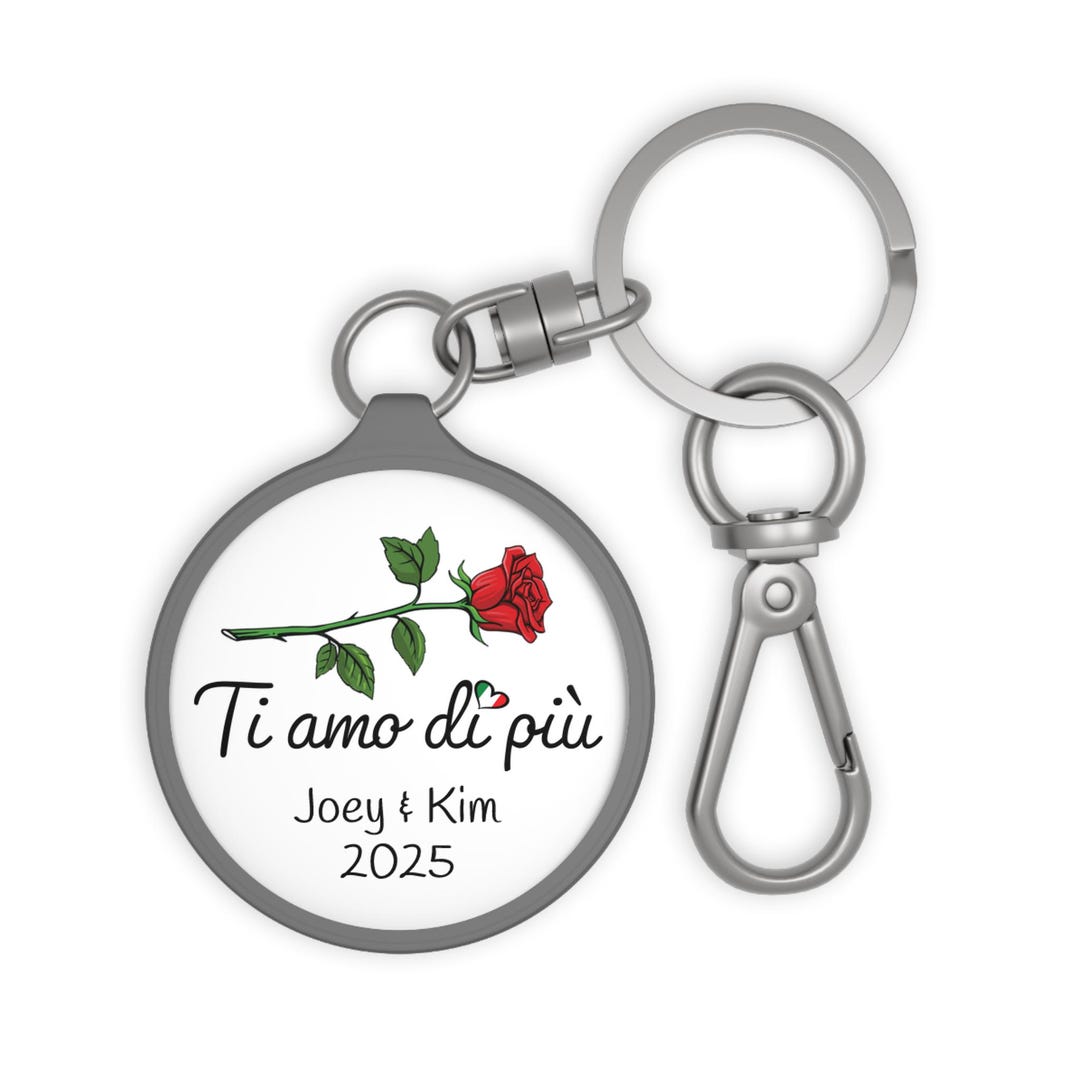 Italian Rose Keychain, 'ti Amo Di Piu', Valentine's Gift - Etsy