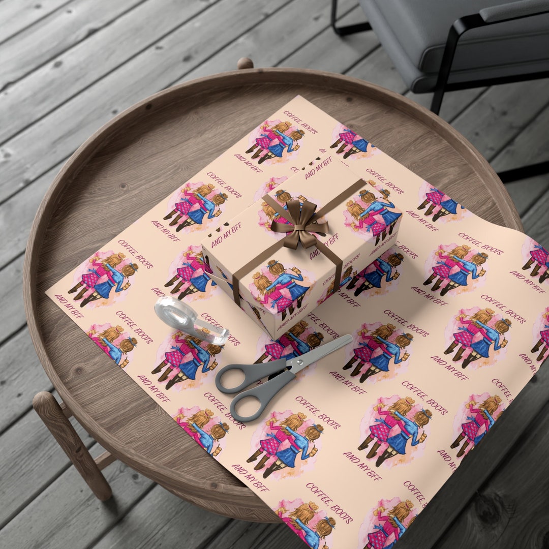 Gift Wrap Best Friends Gift Wrap Papers Bff Gift - Etsy