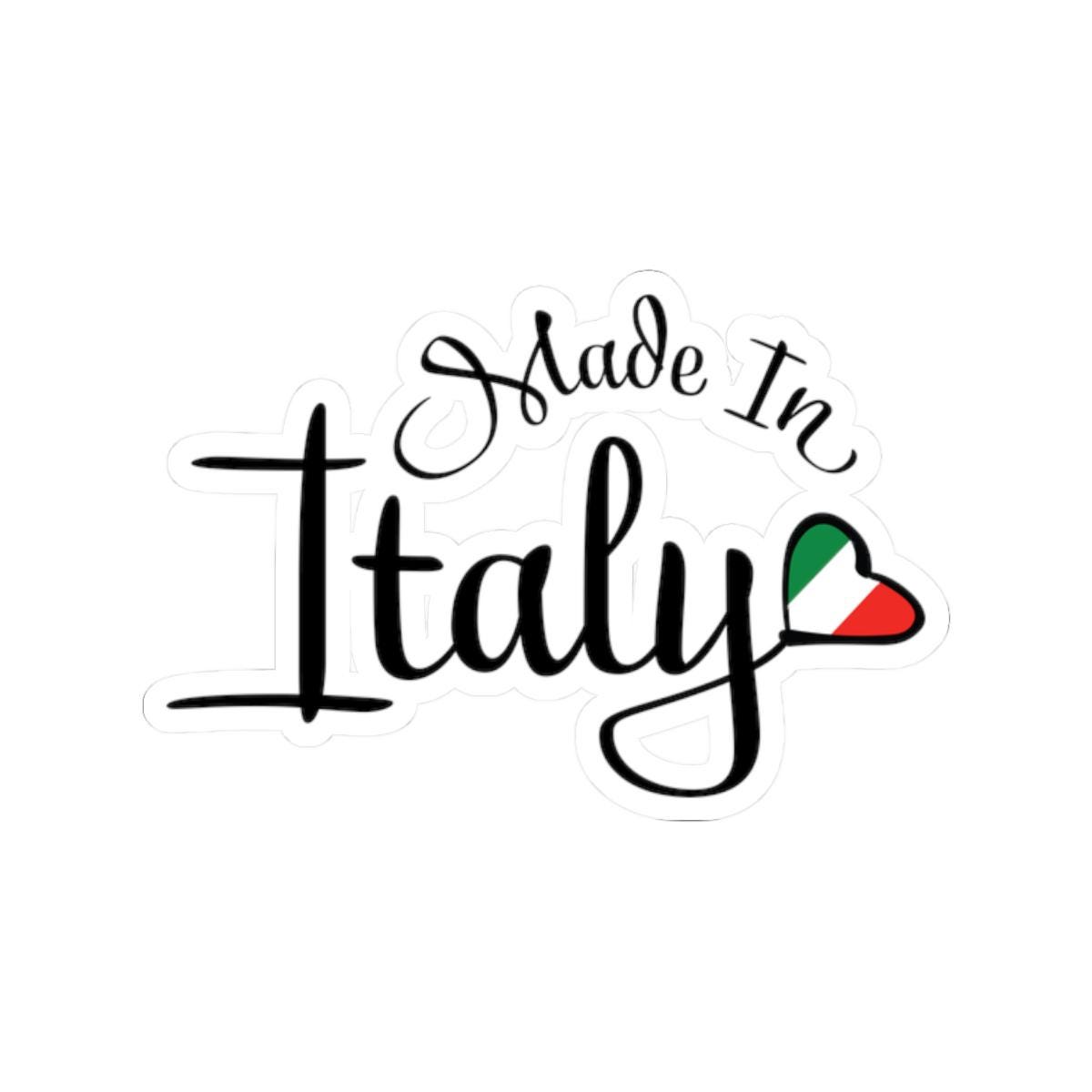 Made in Italy Sticker: Italian Flag Heart, Kiss-cut Vinyl - Etsy