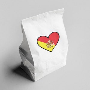 Sicilian Digital Download, Sicilian Flag Heart, Sicilian Trinacria ...