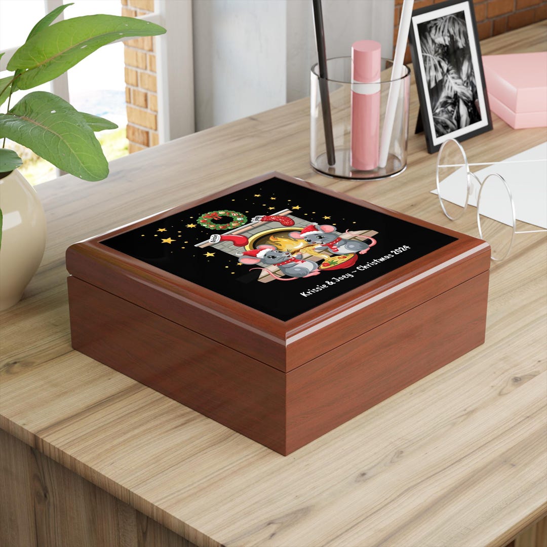 Personalized Christmas Keepsake Box, 2024 Memory Box, Jewelry Organizer ...