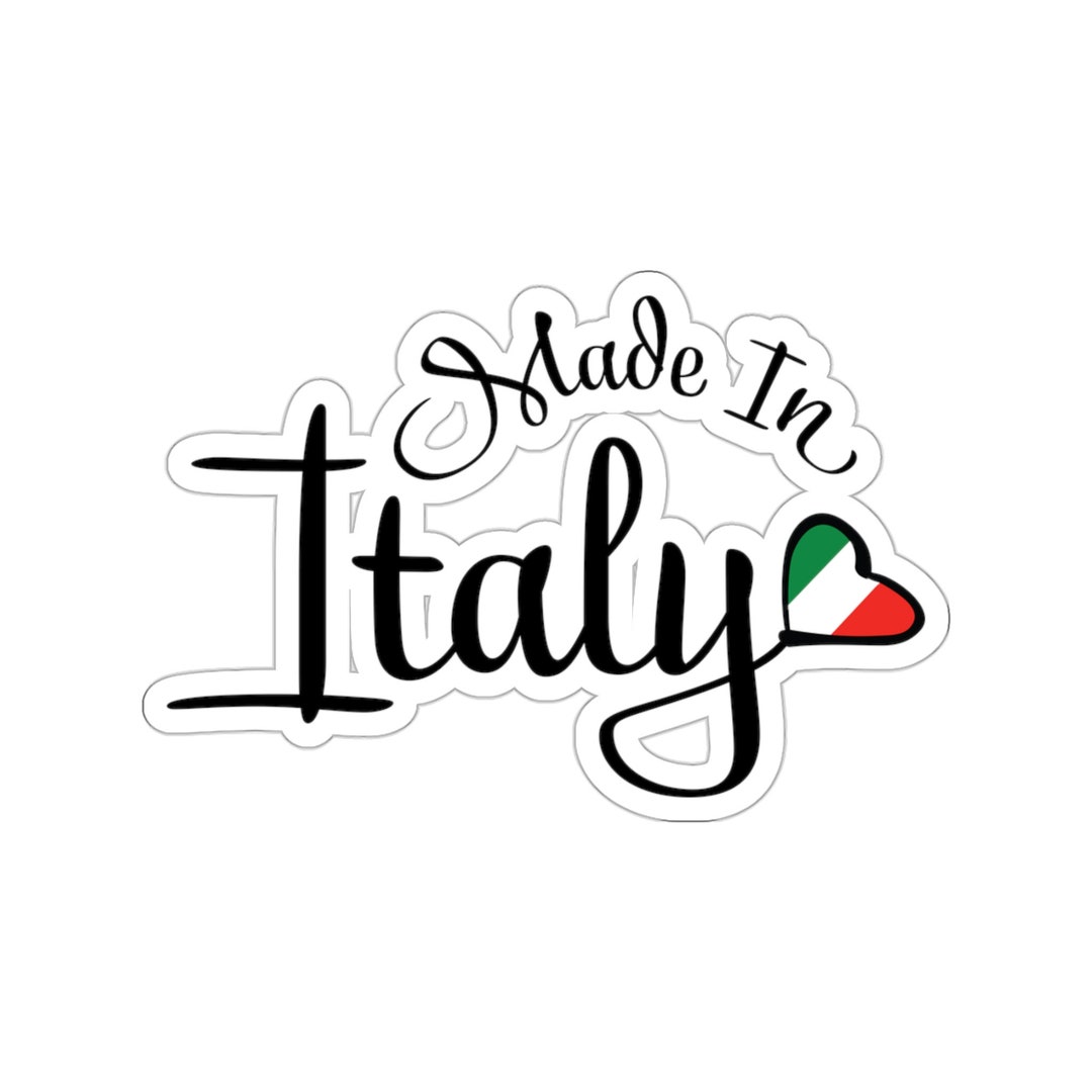 Italian Italy Made It Italy Italian Flag Heart Kiss-cut Stickers for ...