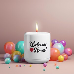 Welcome Home Sign, PNG, SVG, Red Heart Digital Download Decal, Sticker ...