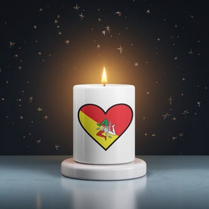 Téléchargement numérique sicilien, coeur de drapeau sicilien, Trinacria ...