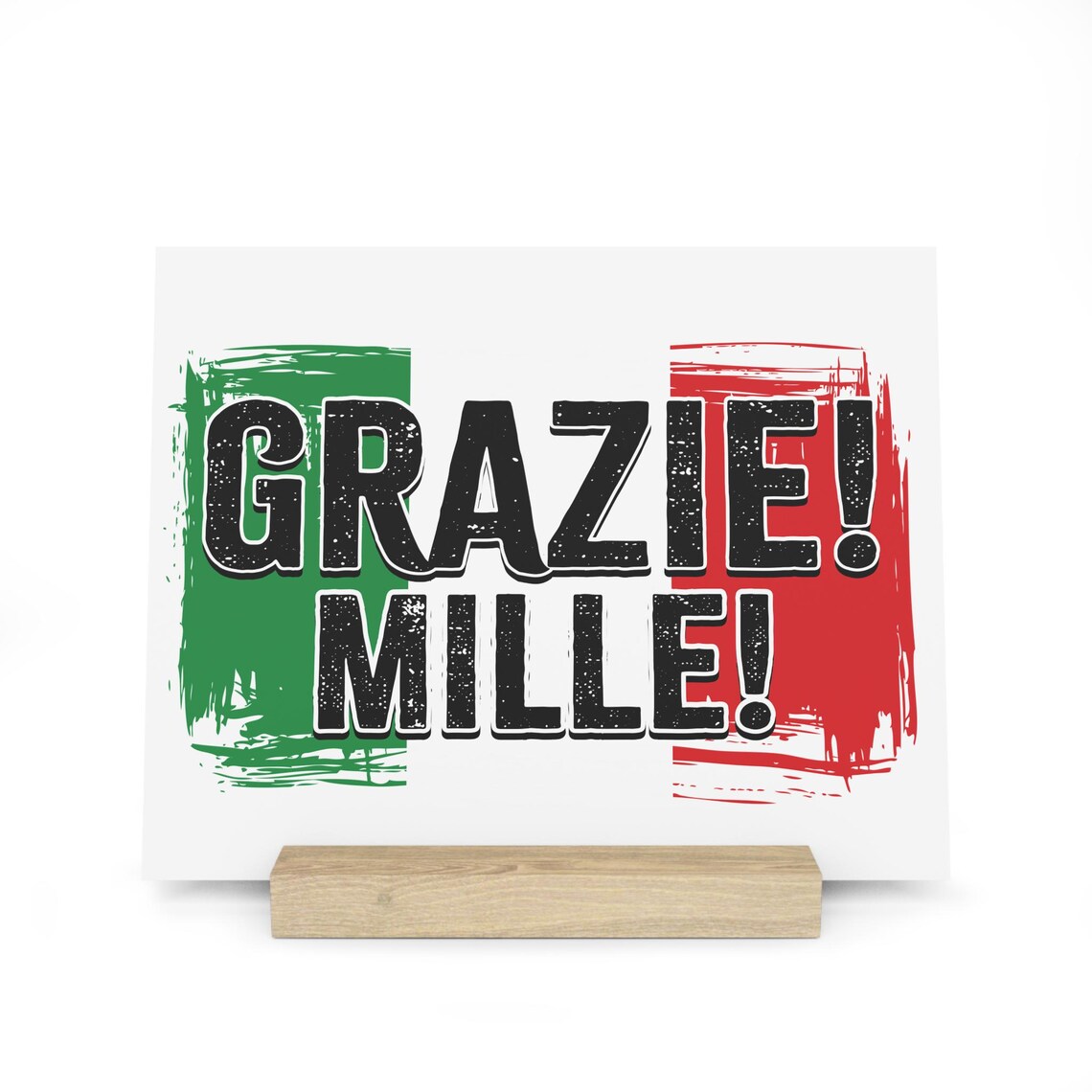 Grazie Mille Italian Wood Sign: Italy Home Decor With Stand - Etsy