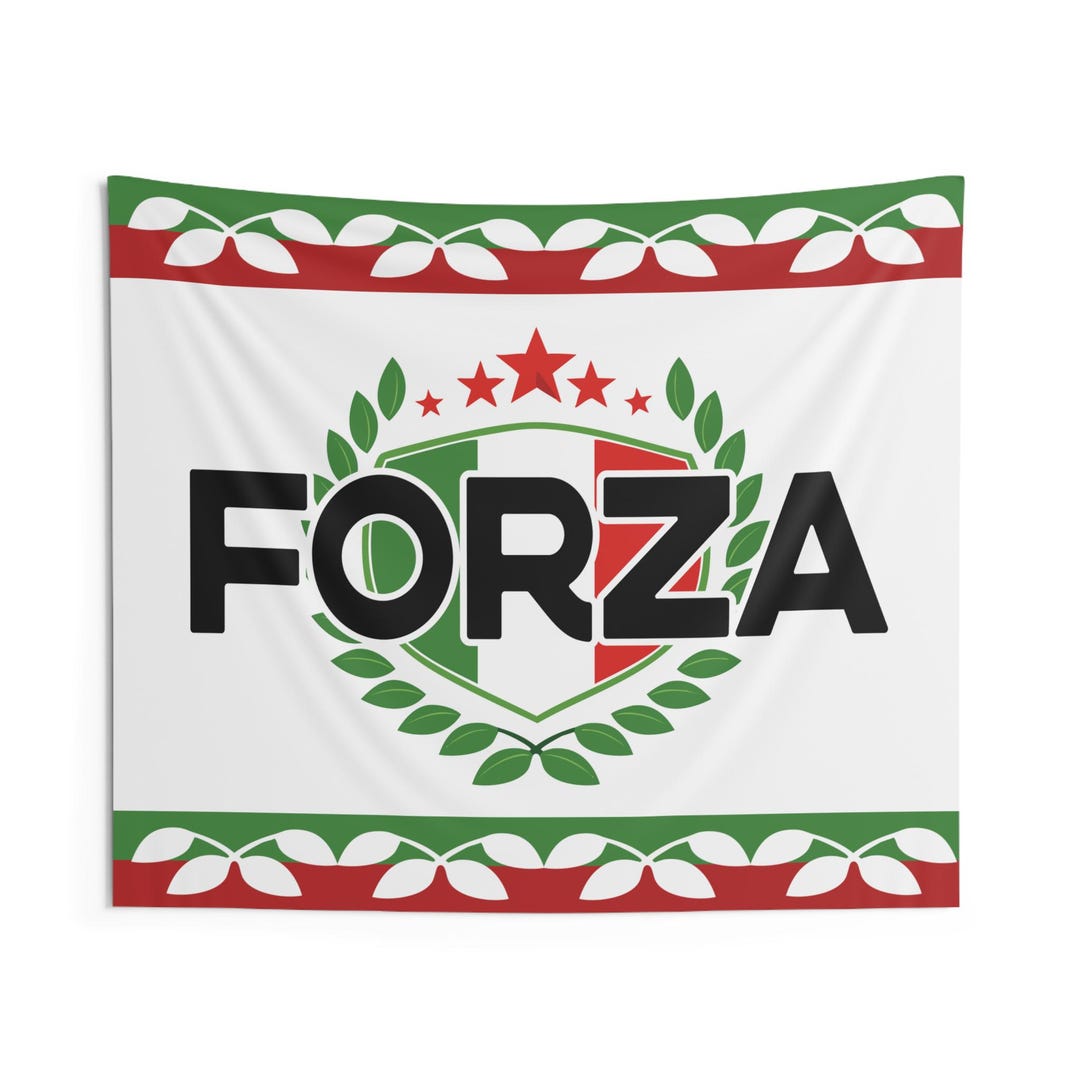 Italian Flag Wall Hanging - Indoor Wall Tapestries, Forza Italian ...
