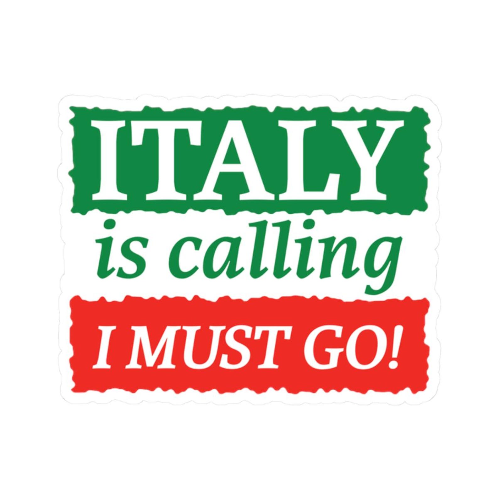 Italian Flag Sticker: Italy is Calling Vinyl Decal - Etsy