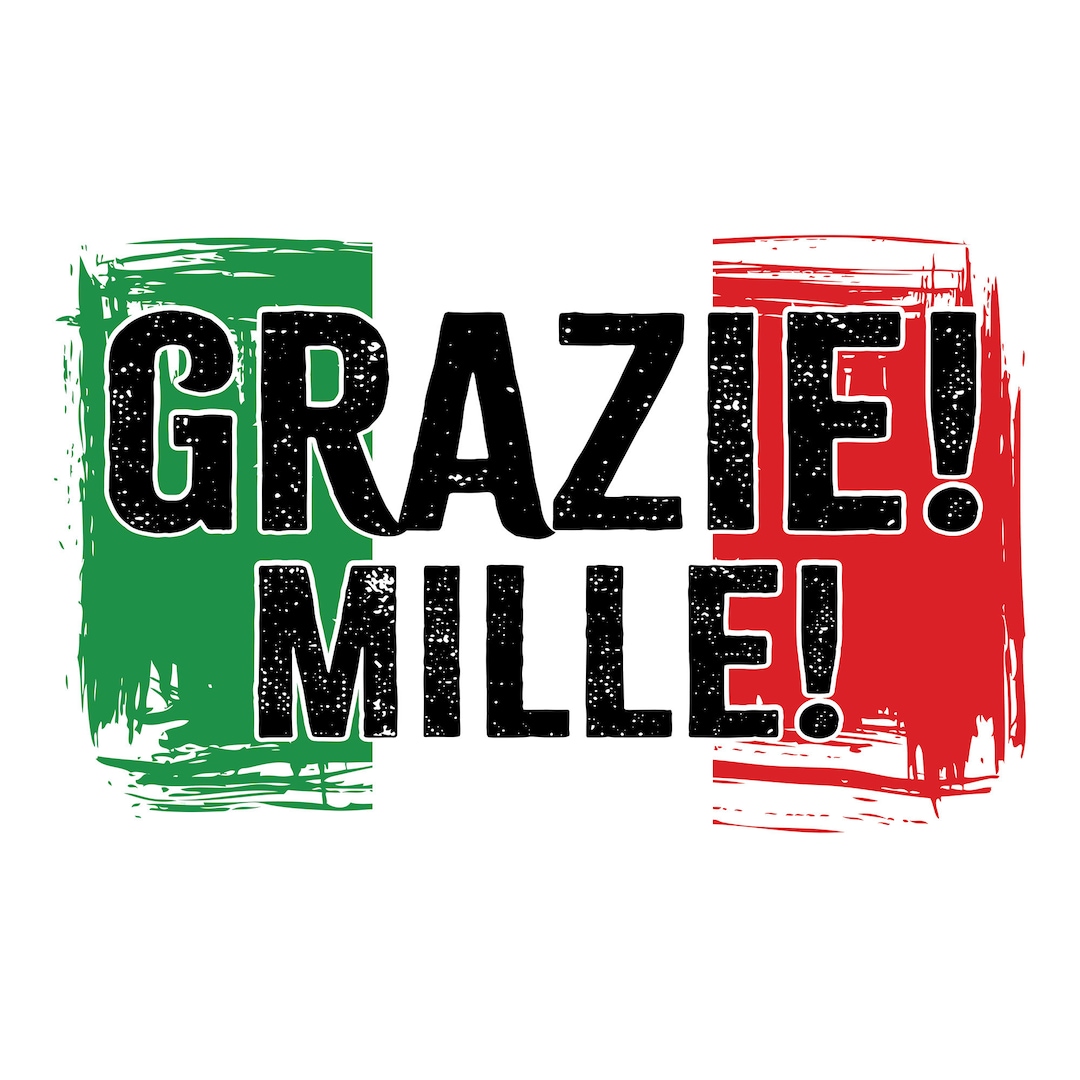 Italian, Italian Digital Art, Grazie Mille, Italian Instant Download ...