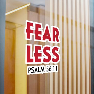 Christian Bible Verse Decal Fearless Sticker Kiss-cut Vinyl Decals Use ...