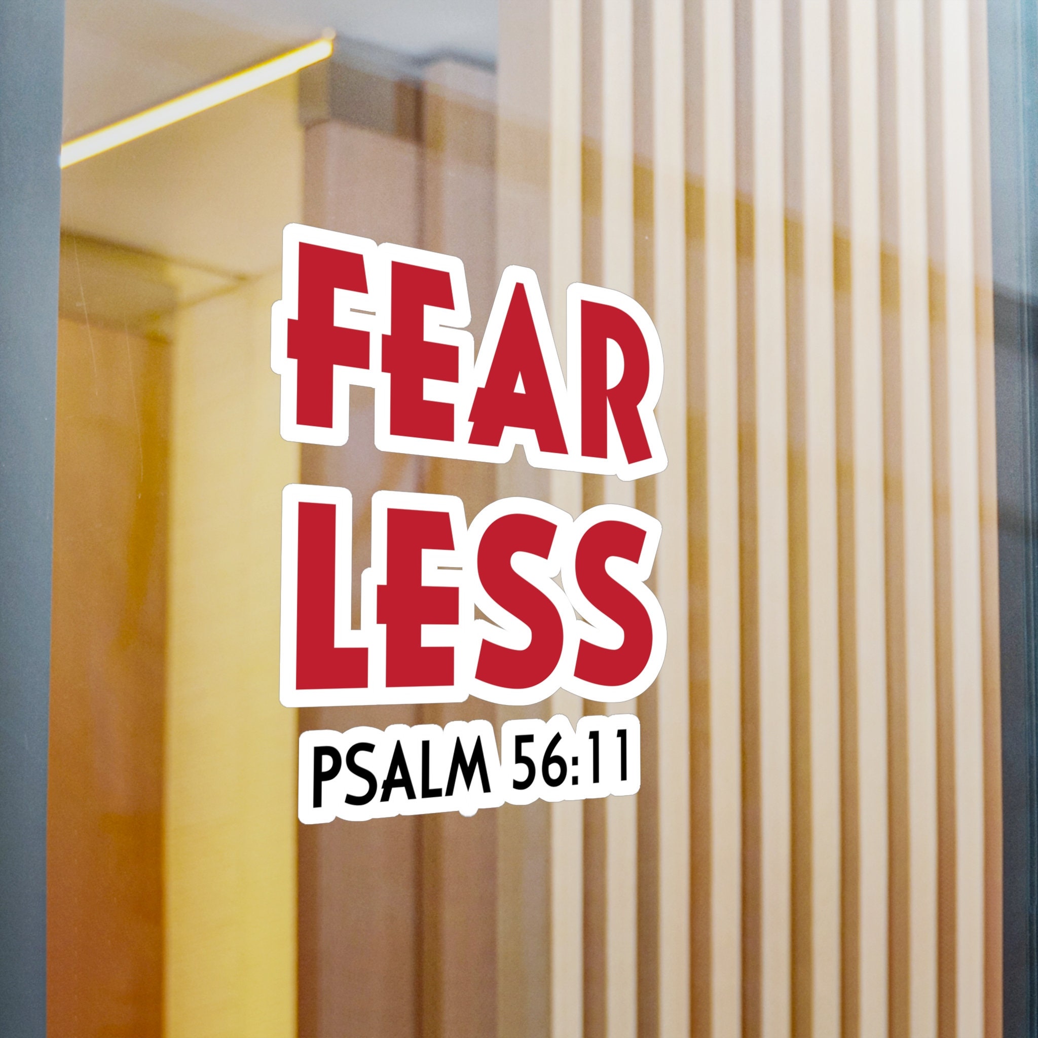 Christian Bible Verse Decal Fearless Sticker Kiss-cut Vinyl Decals Use ...