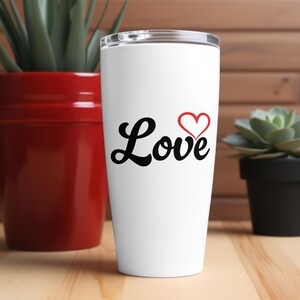 Love Heart SVG, PNG Instant Download Red Outlined Heart, Sticker, Sign ...