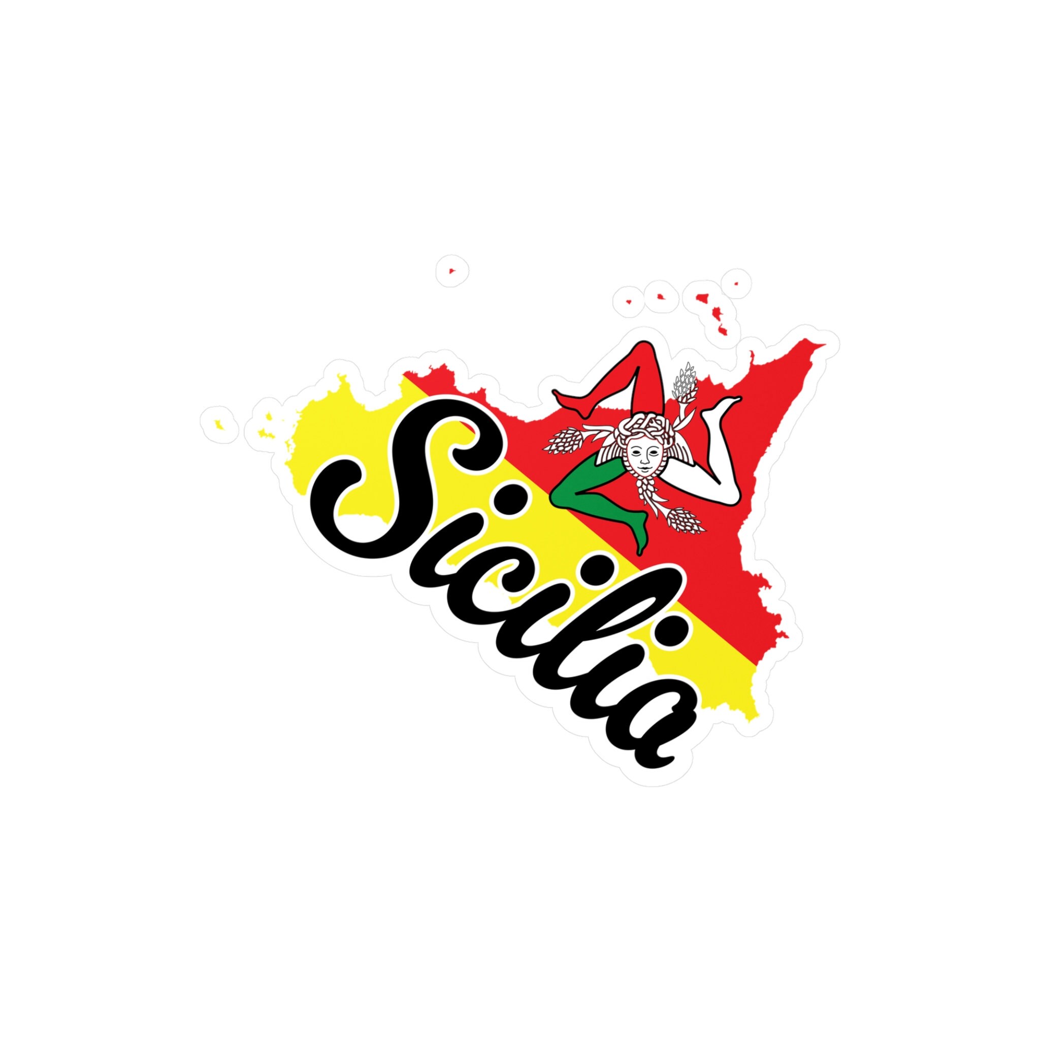 Sicilia Sticker, Italian Flag Sticker, Sicily Sticker, Sicilian ...