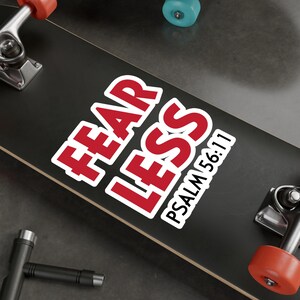 Christian Bible Verse Decal Fearless Sticker Kiss-cut Vinyl Decals Use ...