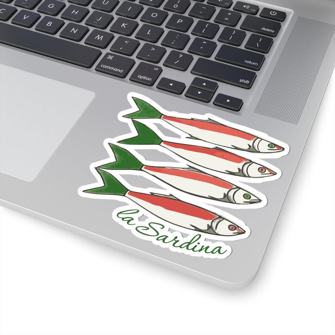 Custom Italian Flag La Sardina Sticker, Laptop Water Bottle Decal ...