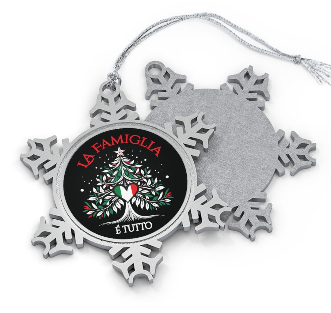 Pewter Snowflake Ornament: Italian Flag, La Famiglia E Tutto - Etsy