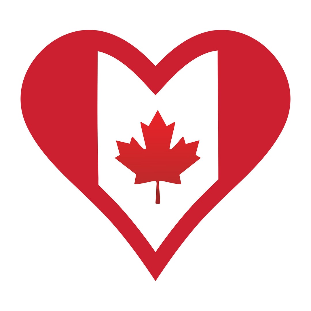 Canada Flag Heart, Canada SVG, Instant Download, Canadian Flag, Canada ...