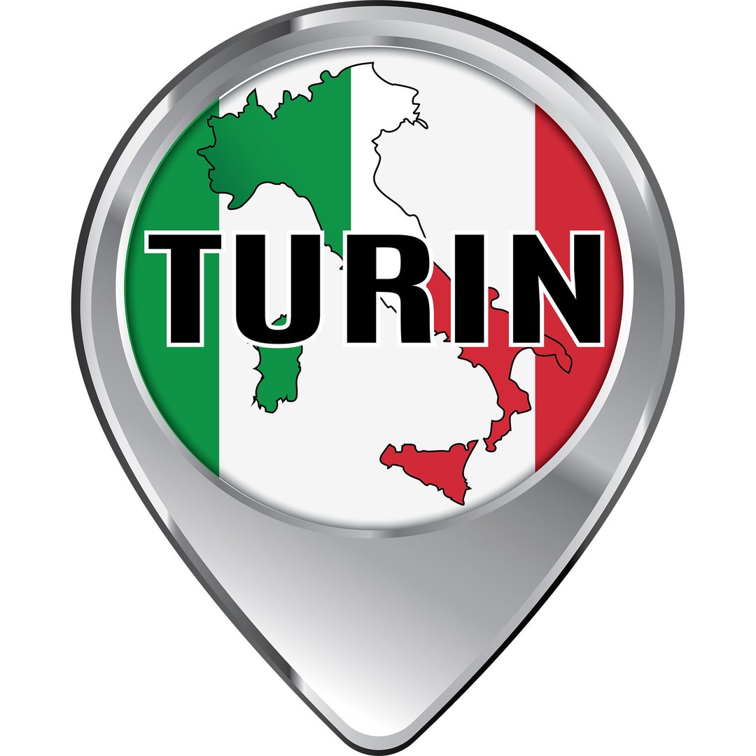 Turin Italy Map Finder: Italian Flag PNG SVG (digital Download) - Etsy