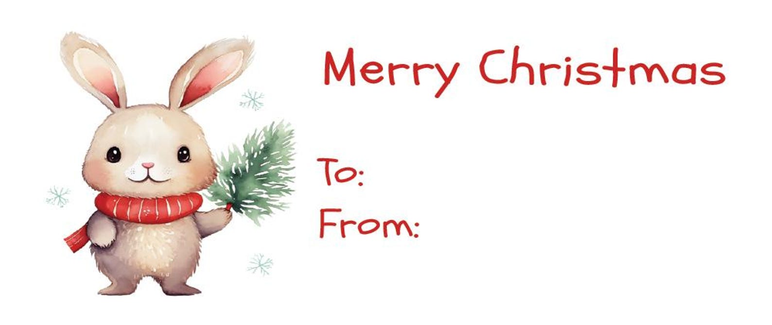 Christmas Gift Tags, Holiday Bunny, Dogs, Cats and Friends DYI Stickers ...