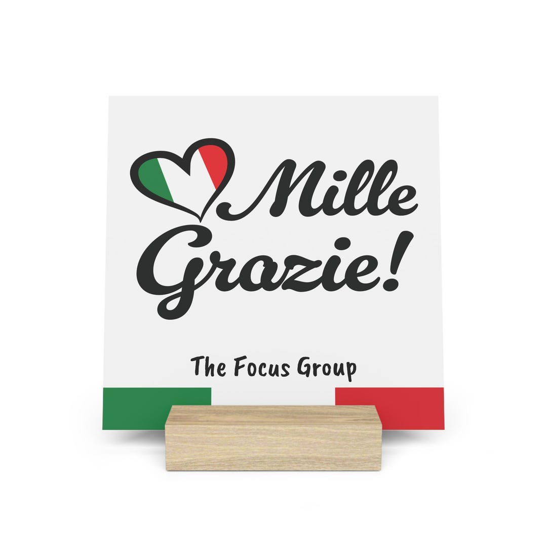 Italian Mille Grazie Table Sign: Italian Party Decor - Etsy