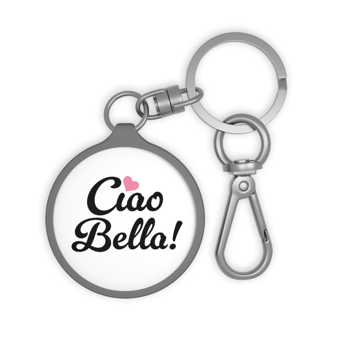 Italian Keychain, Ciao Bella, Italian Ciao Heart Keyring Tag, Gift for ...