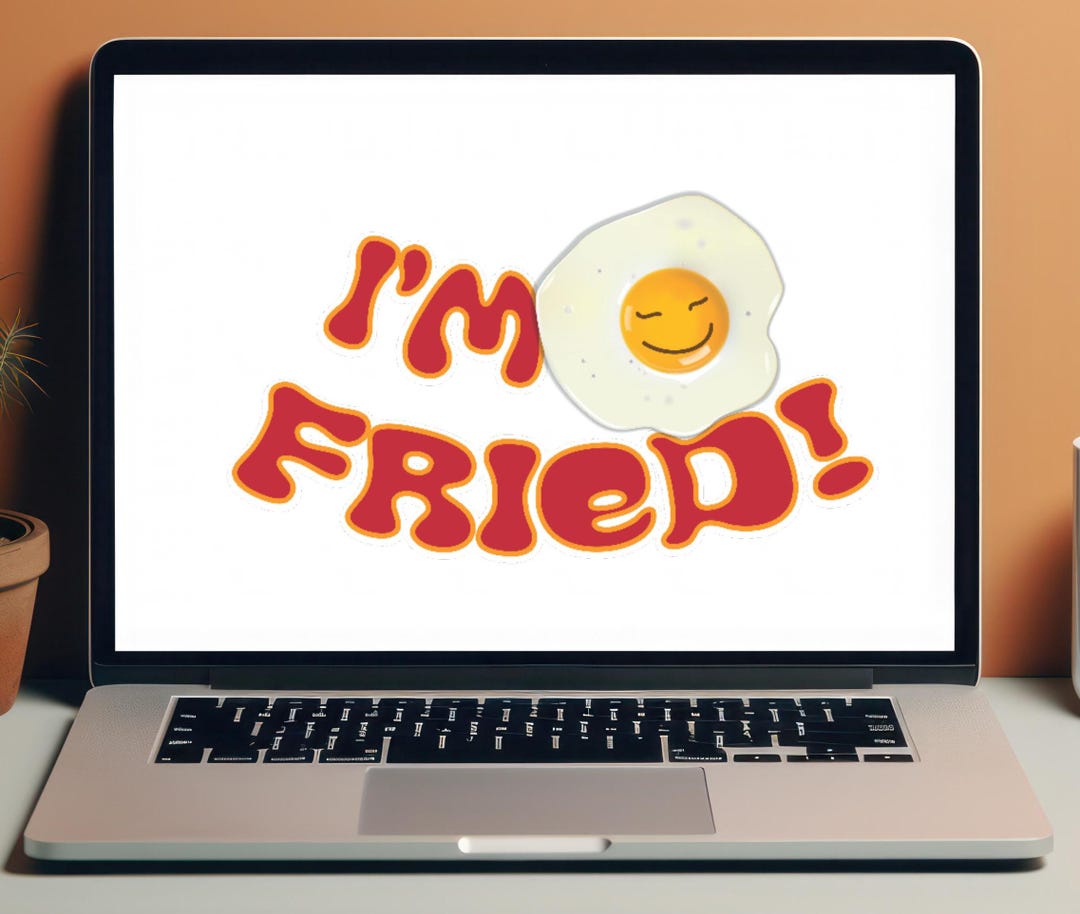 I'm Fried Smiley Face Sticker Design: Funny PNG SVG (digital Download ...
