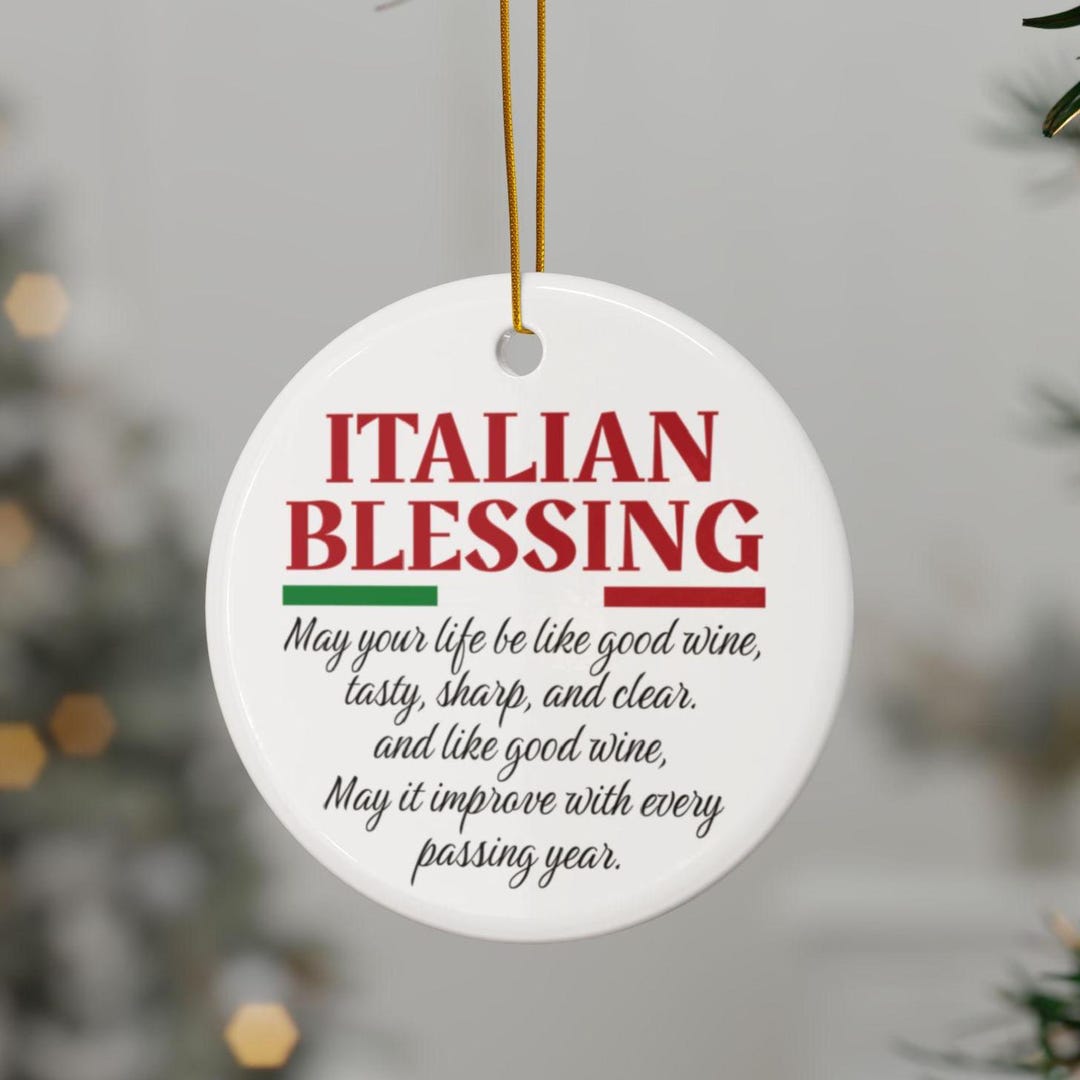 Italian Blessing Ceramic Christmas Ornament: Festive Holiday Decor - Etsy