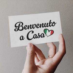 Italian Welcome Home Sign: Benvenuti a Casa, Italy Flag (digital ...