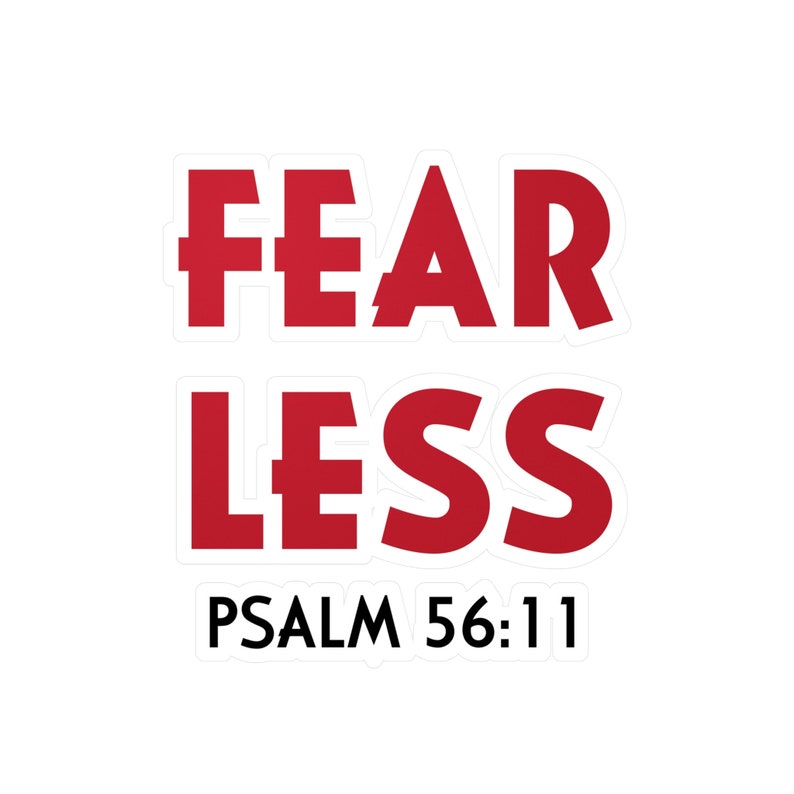 Christian Bible Verse Decal Fearless Sticker Kiss-cut Vinyl Decals Use ...