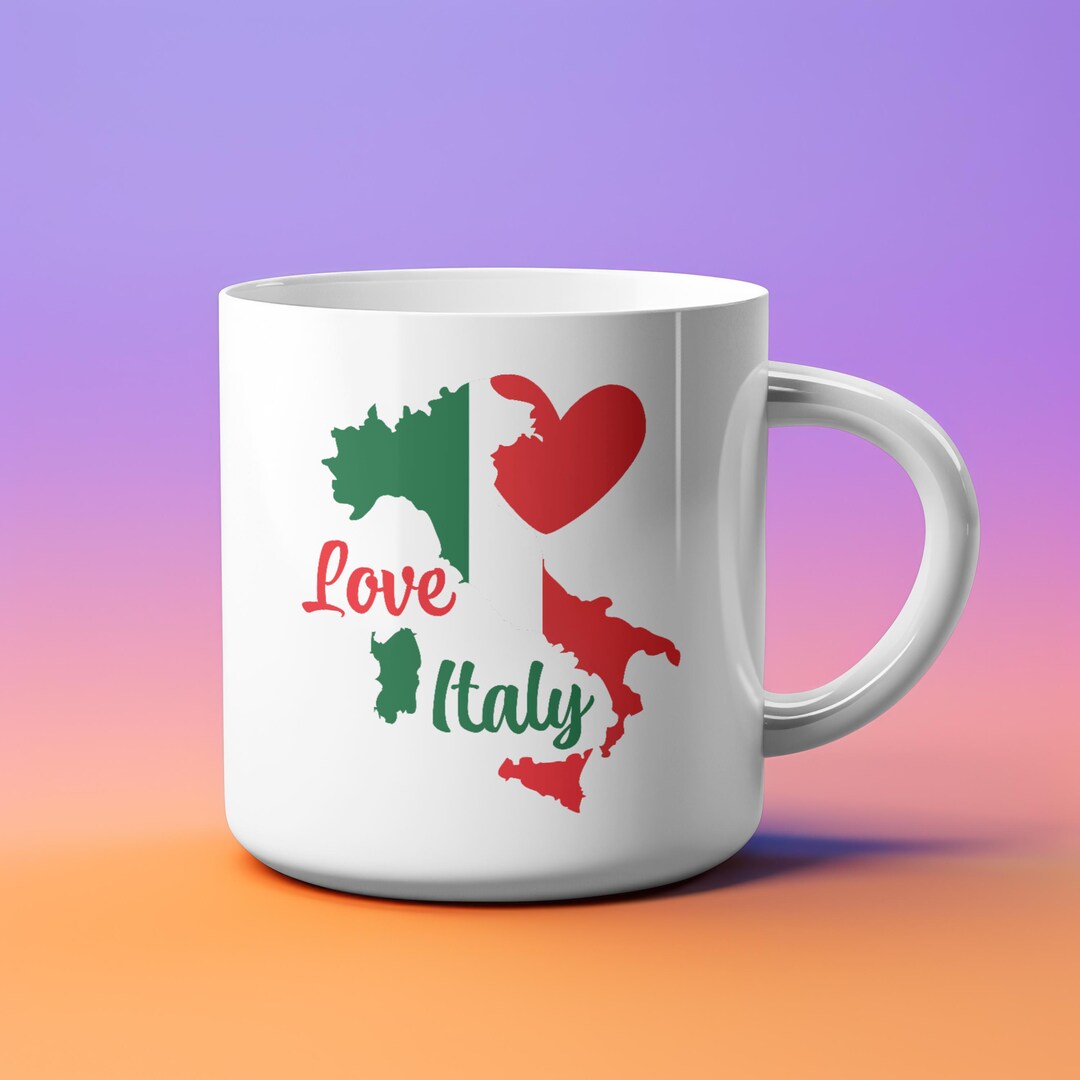 Love Italy Boot Map: Italian Flag Heart - PNG SVG (digital Download) - Etsy