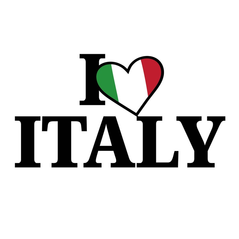 Italian, Digital Download, Italia Heart, Italy Instant Download ...
