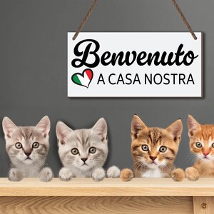 Italian Welcome Sign, Italian Home Decor, Benvenuto Italian Wood Sign ...