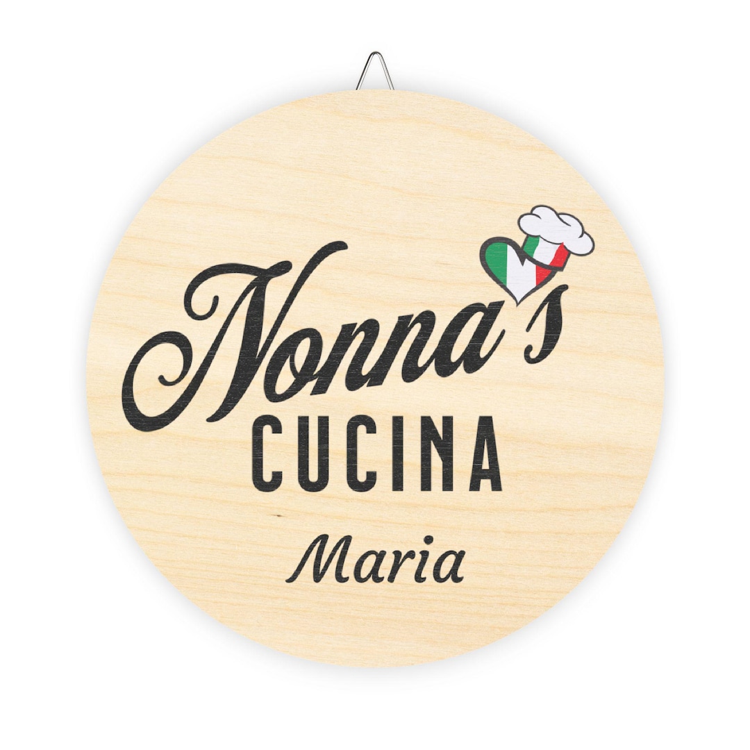 Personalized Nonna's Cucina Wood Sign: Italian Kitchen Decor - Etsy