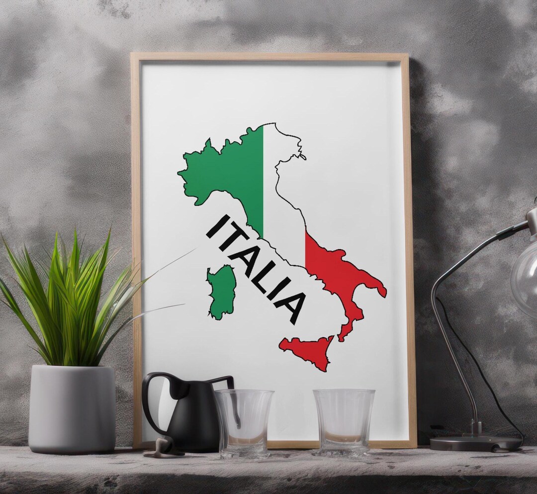 Italian Flag Boot: Italy Map, Sticker, T-shirt Design (digital Download ...