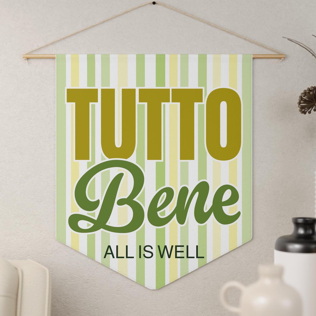 Italian Tutto Bene Wall Decor, Italian Flag Door Sign for Home Office ...